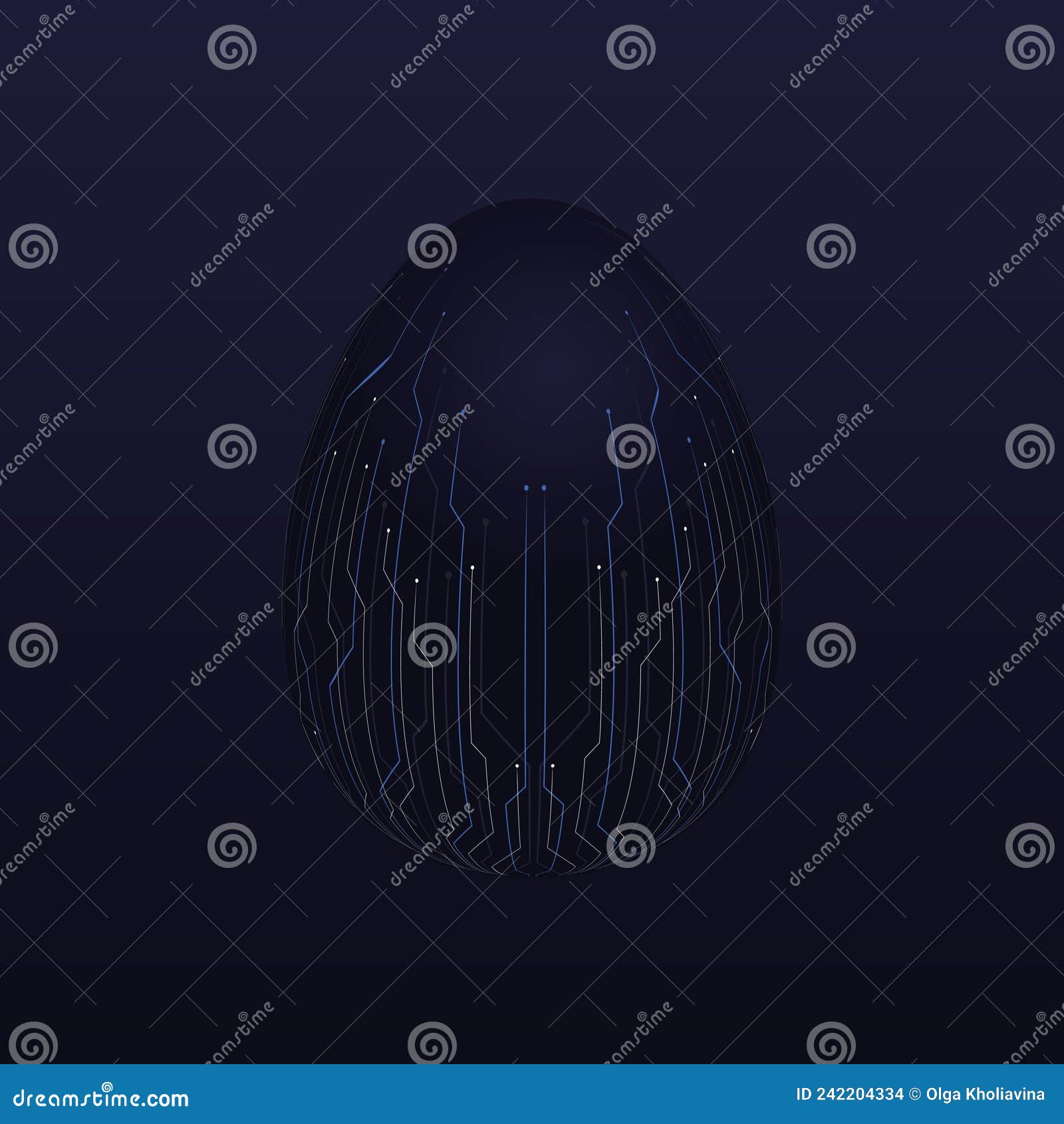 The Concept of a Technological Easter Egg. Stock Vector - Illustration ...