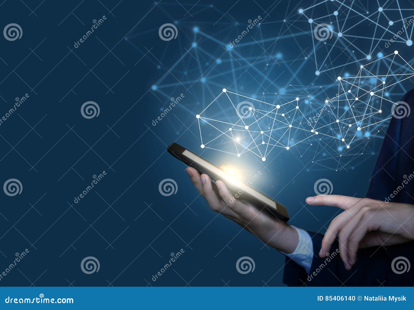Concept of Technologies for Connecting Users. Stock Illustration ...