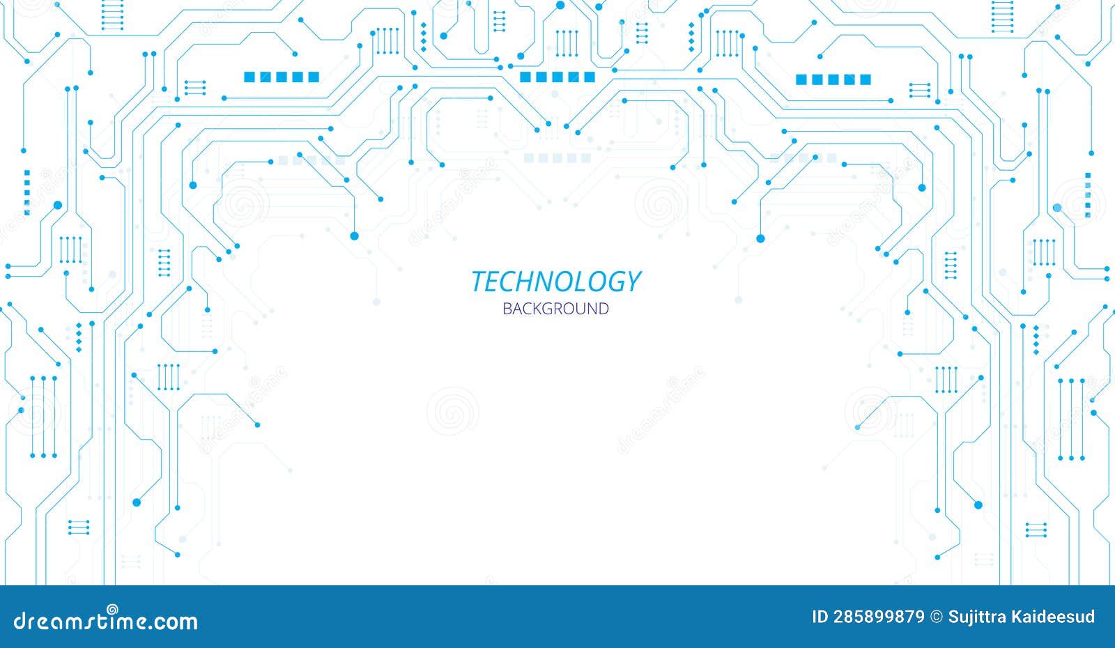 Concept of Technology Blue Circuit Diagram Stock Vector - Illustration ...