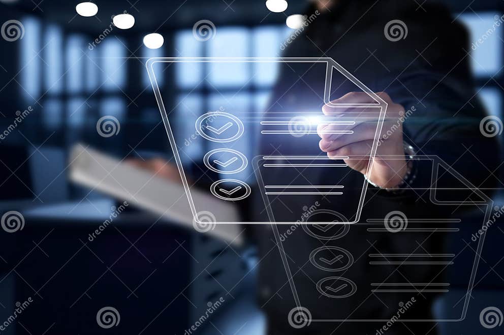 The Concept of Technology and Efficiency in Task Management Stock Image ...