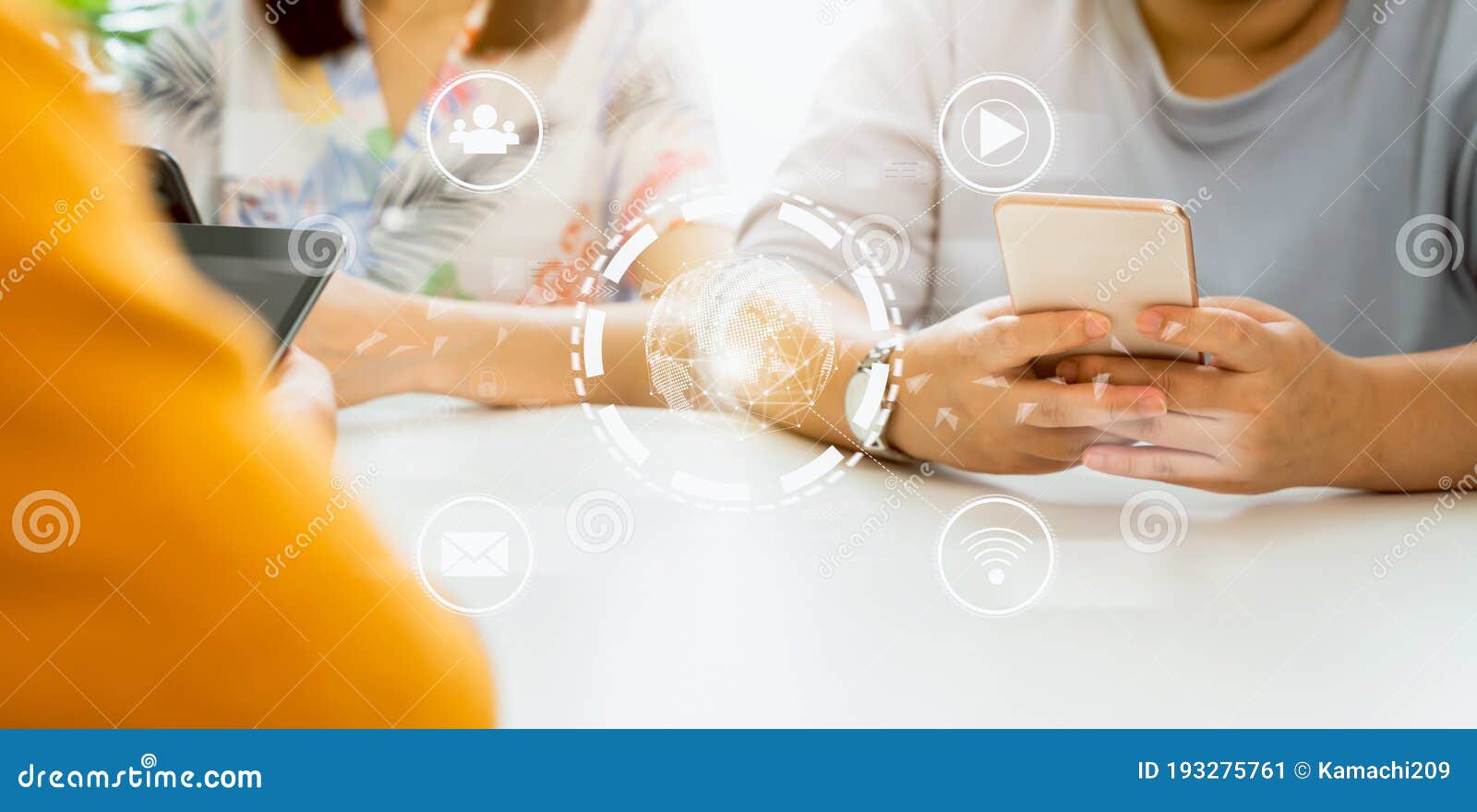 Concept Technology Internet and Networking, Friends Group Holding ...