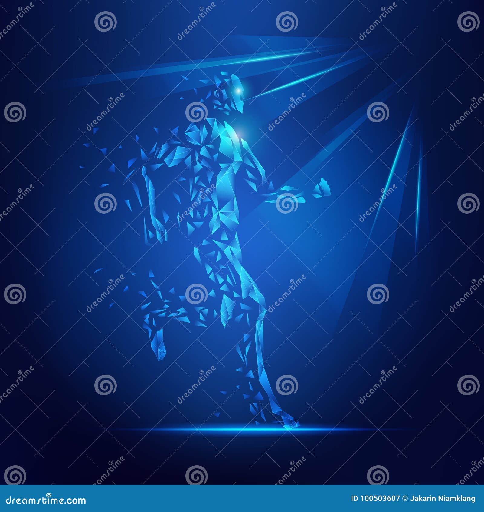 Broken Running stock vector. Illustration of modern - 100503607