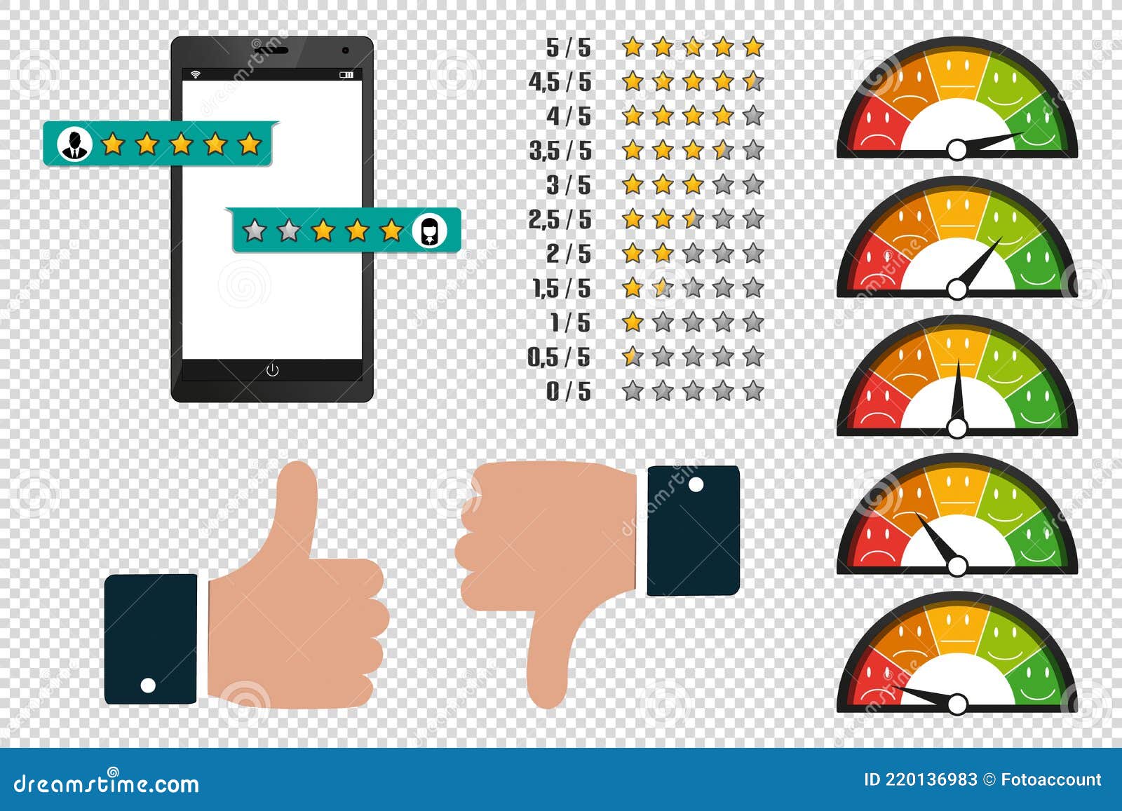 Concept of Testimonials Messages - Vector Illustrations Set Isolated on ...