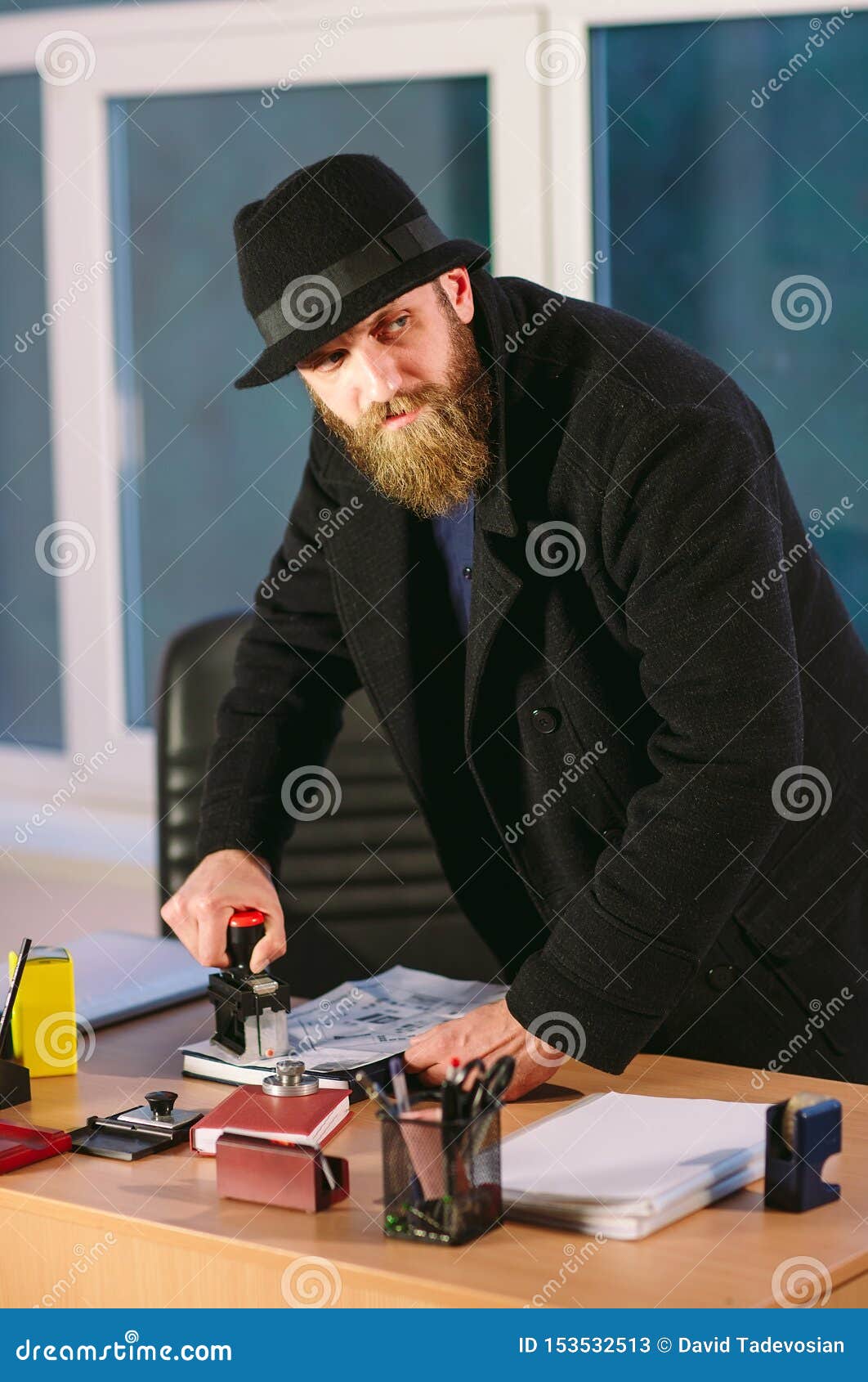 Concept. Thief Steals in the Office. Spy in the Office. Stock Image ...