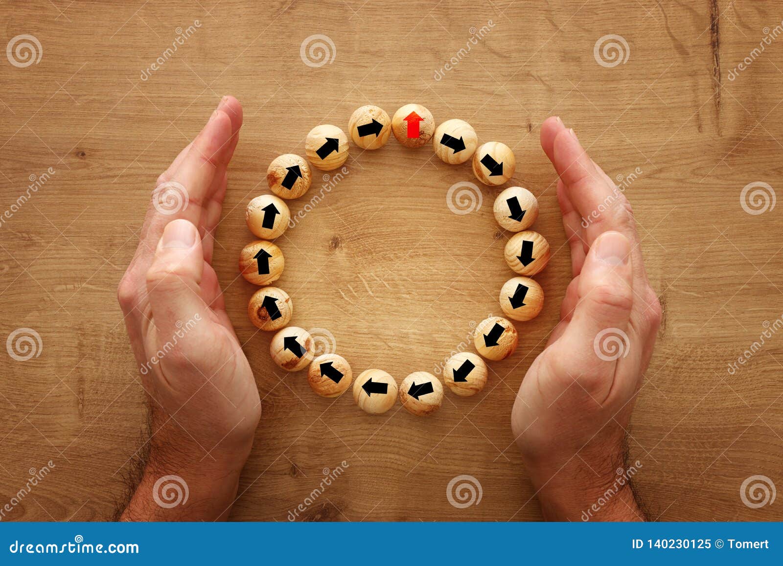 Concept of Think Different, Innovation and Creativity. Red Arrow ...