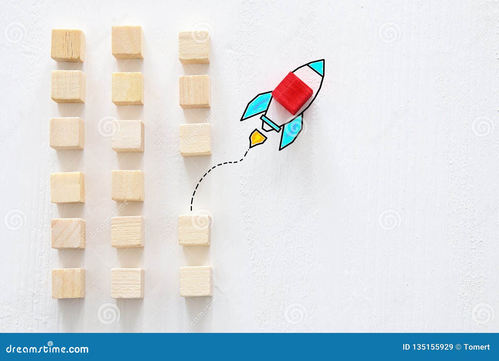 Concept of Think Different, Innovation and Creativity. Red Cube ...