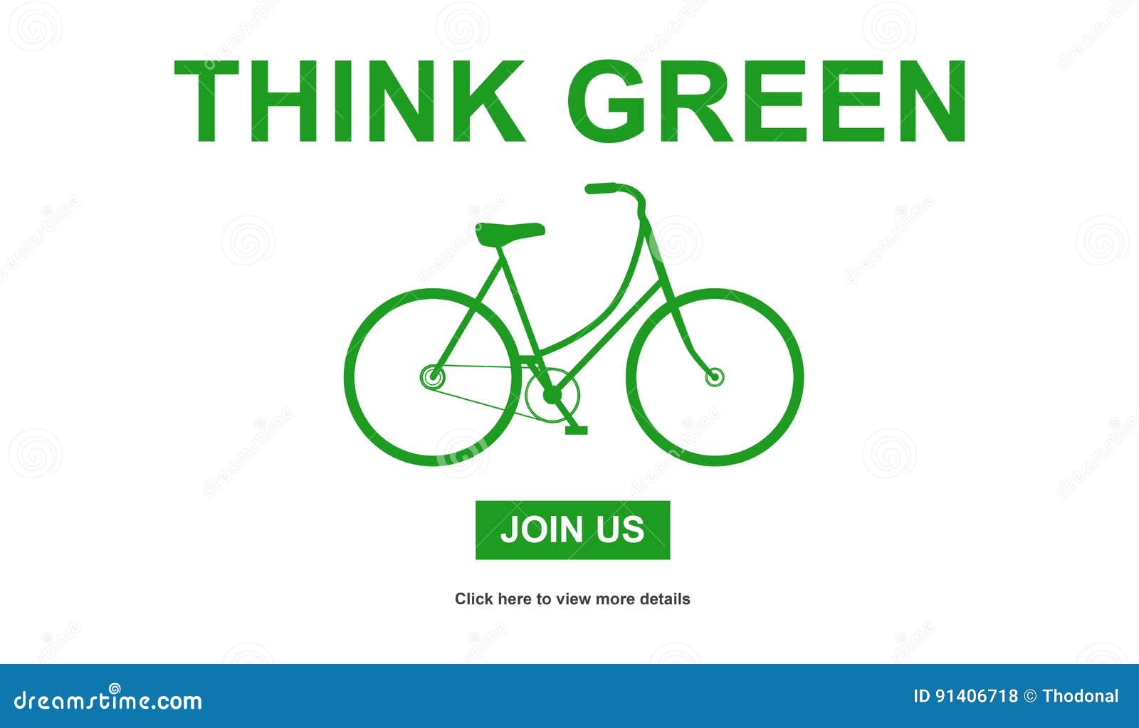 Concept of think green stock illustration. Illustration of ...