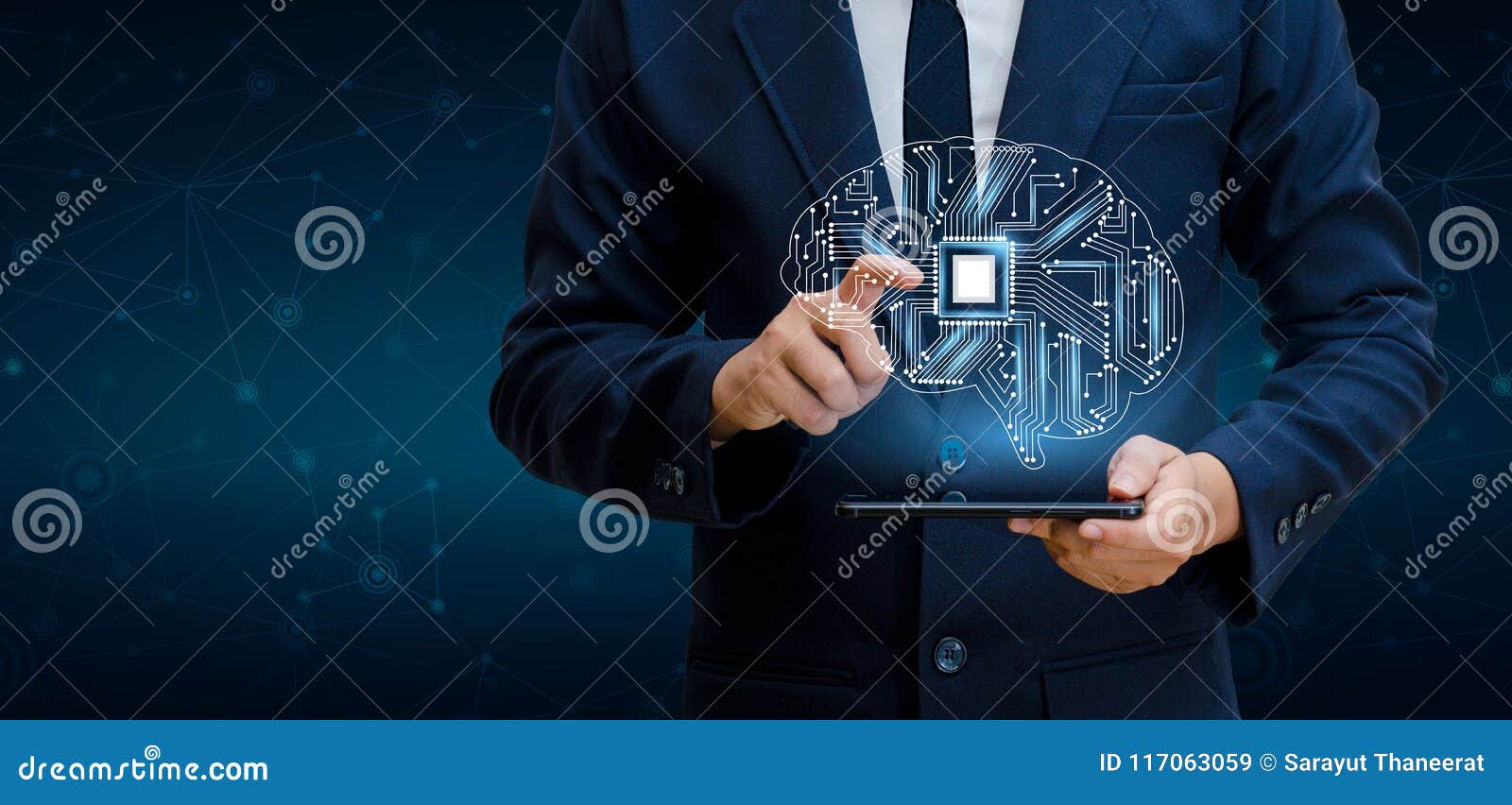 Concept of Thinking.background with Brain CPU Mind Series Technology ...