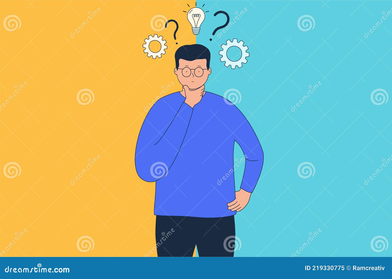 Concept of Thinking and Choice, Thoughtfulness and Problem Solving. Man ...