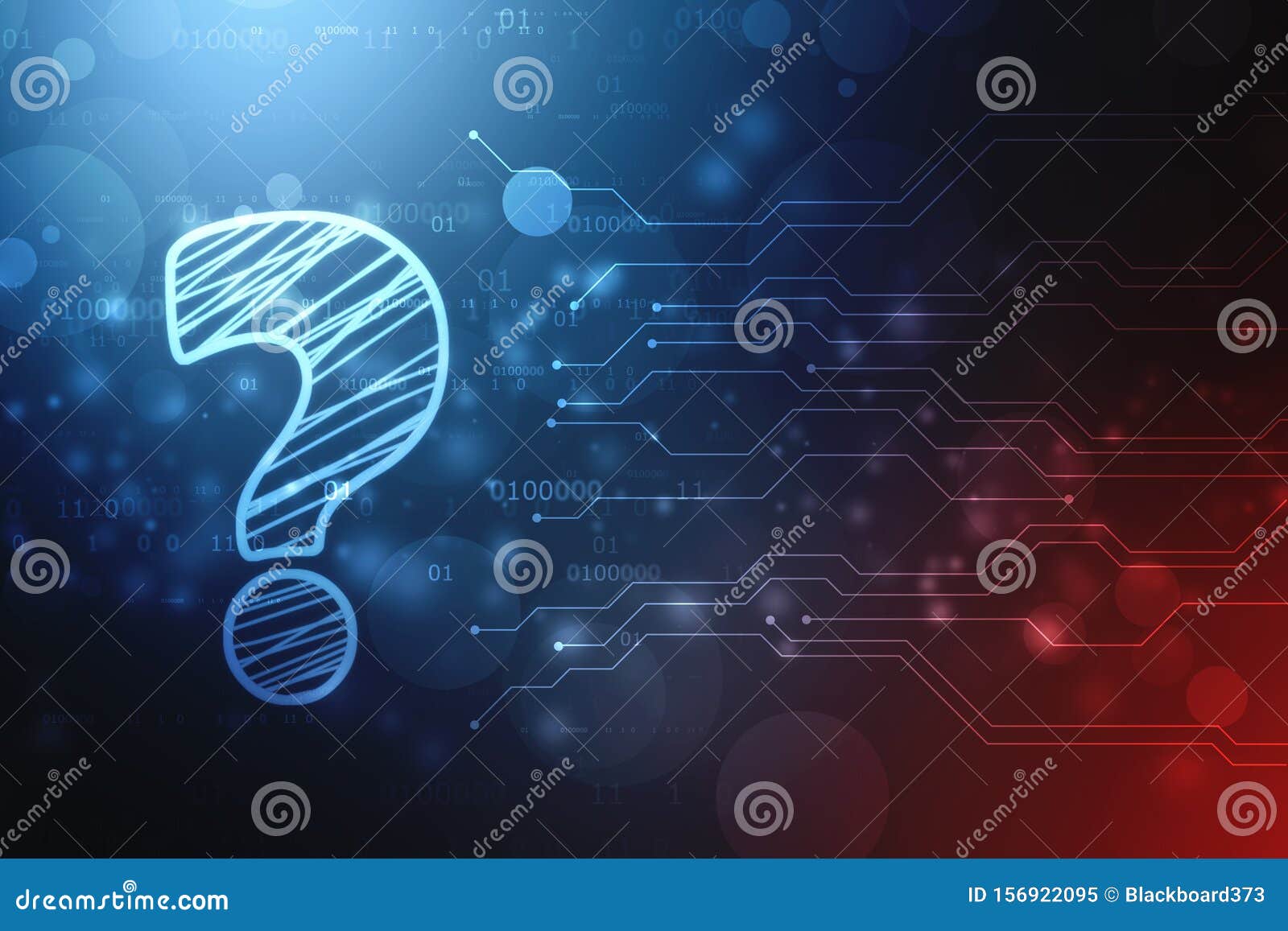 Concept of Thinking, 2d Illustration Question Mark Stock Illustration ...