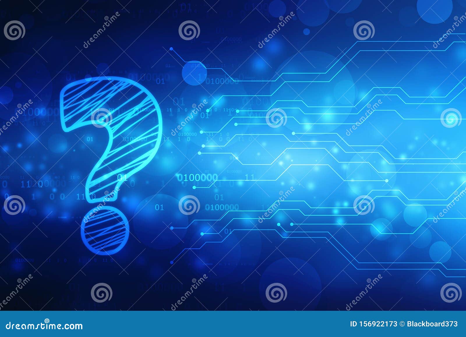 Concept of Thinking, 2d Illustration Question Mark Stock Illustration ...