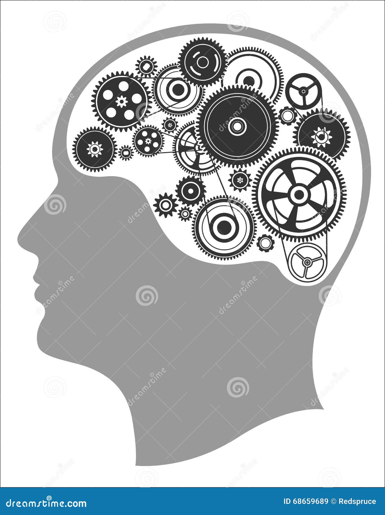 Concept of Thinking, Mind Works, the Creation of Ideas Stock Vector ...