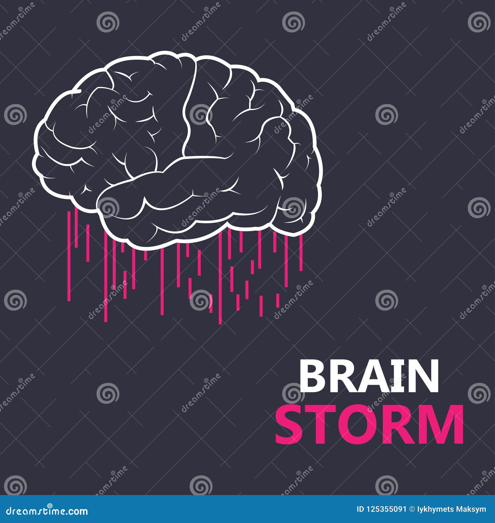 Concept of the Thinking Process, Brainstorming, Good Idea, Brain ...