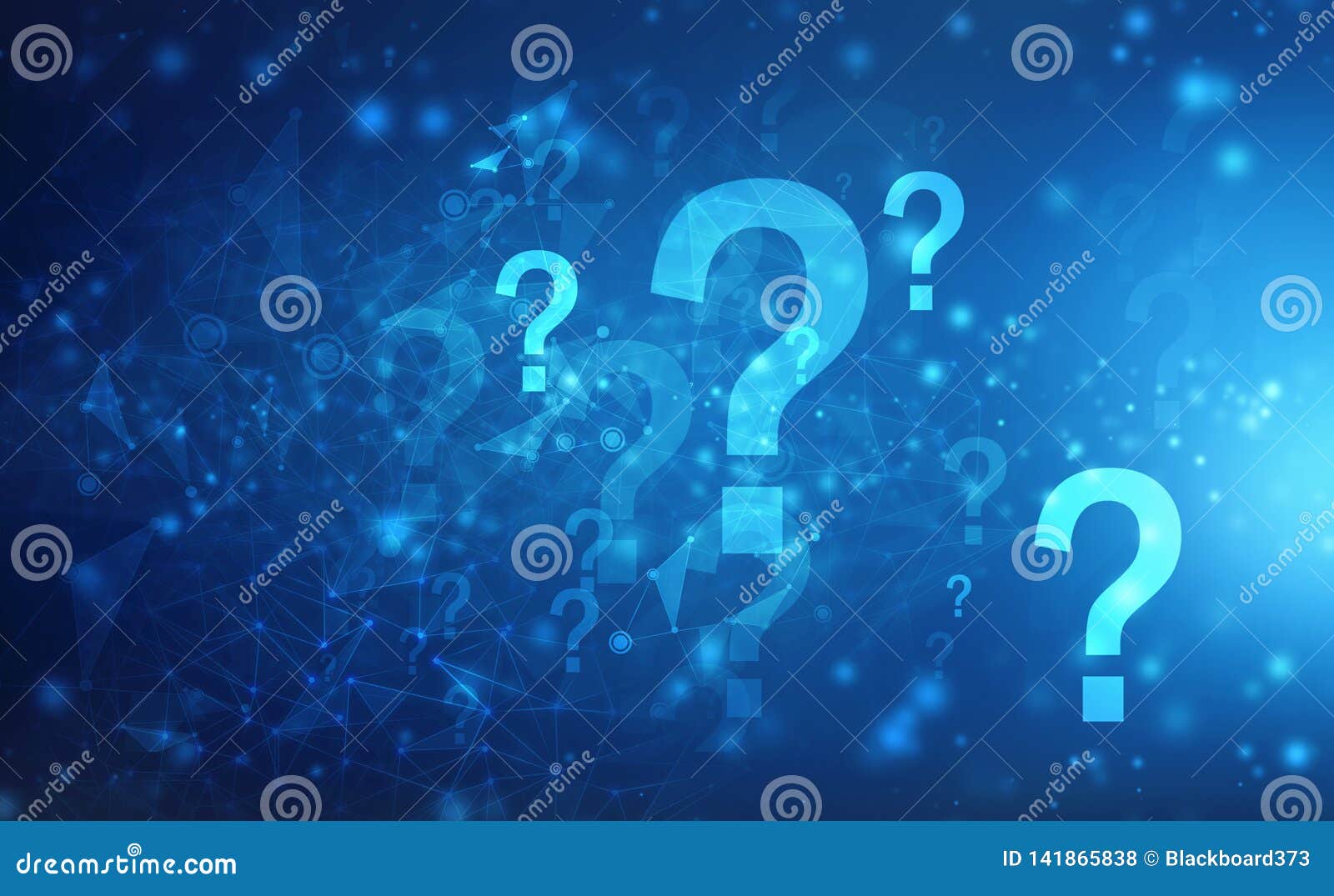 Concept of Thinking, Question Mark Symbol in Technology Background ...