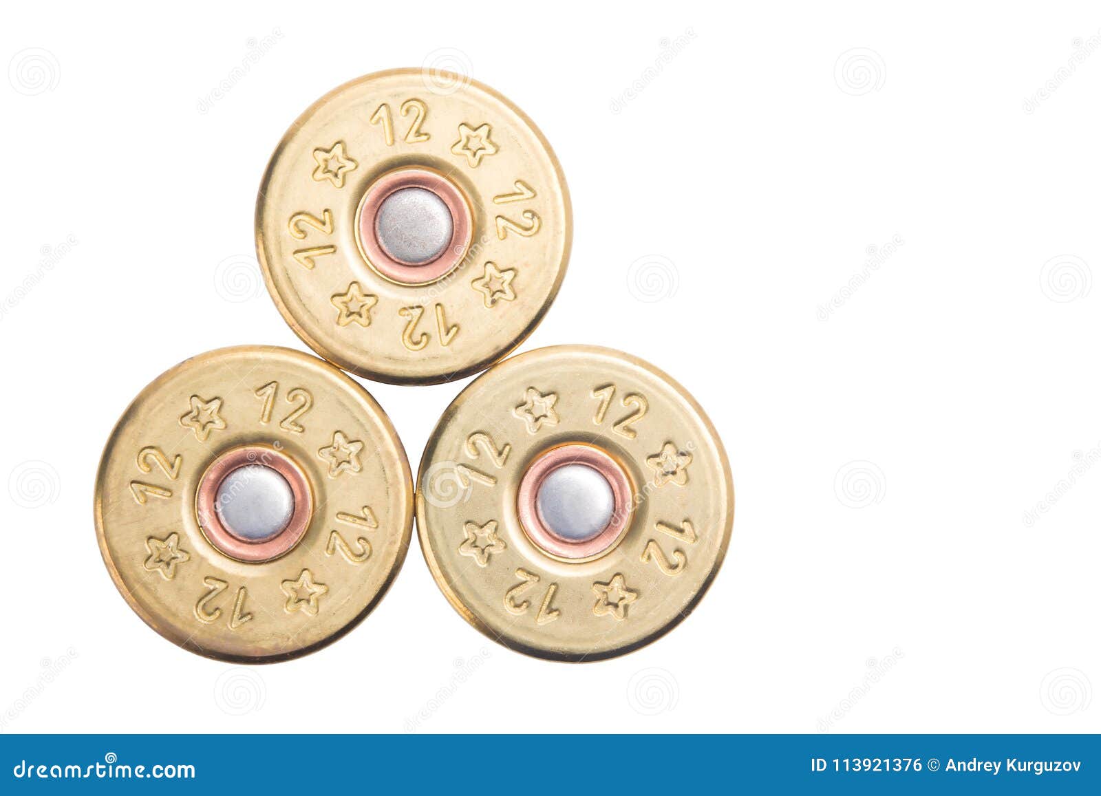 Three Bullets Bottom Against Blurred Kalashnikov Assault Rifle ...