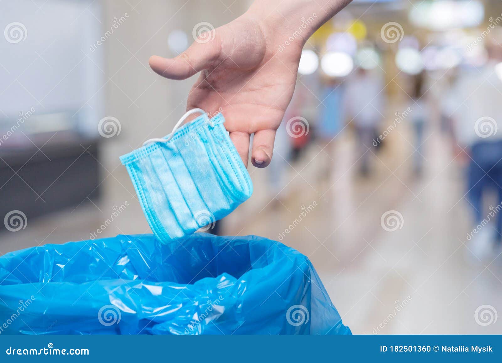 Concept of Throwing Disposable Masks after Use Stock Photo - Image of ...