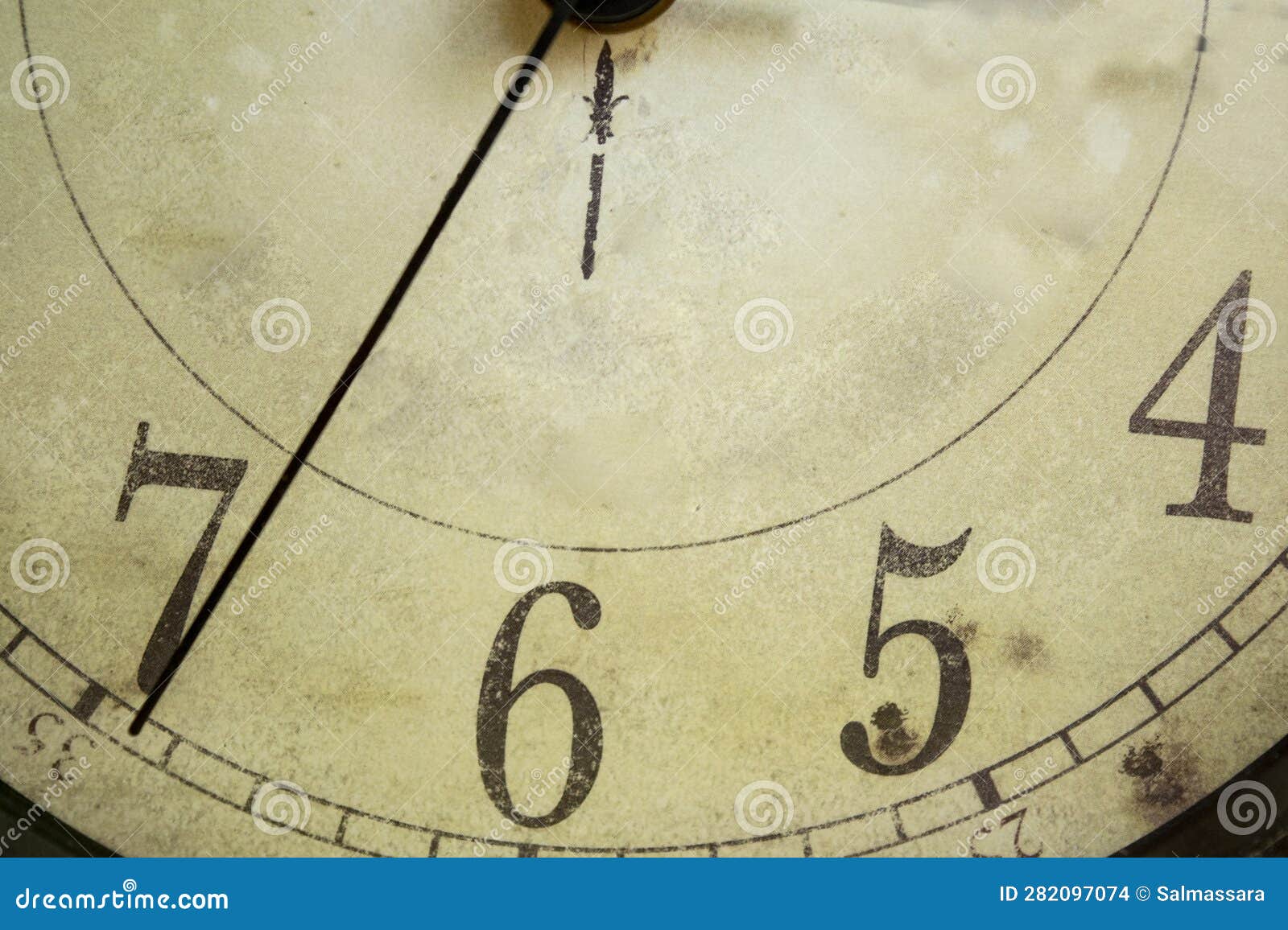 Concept of Time with an Ancient Clock Stock Photo - Image of number ...
