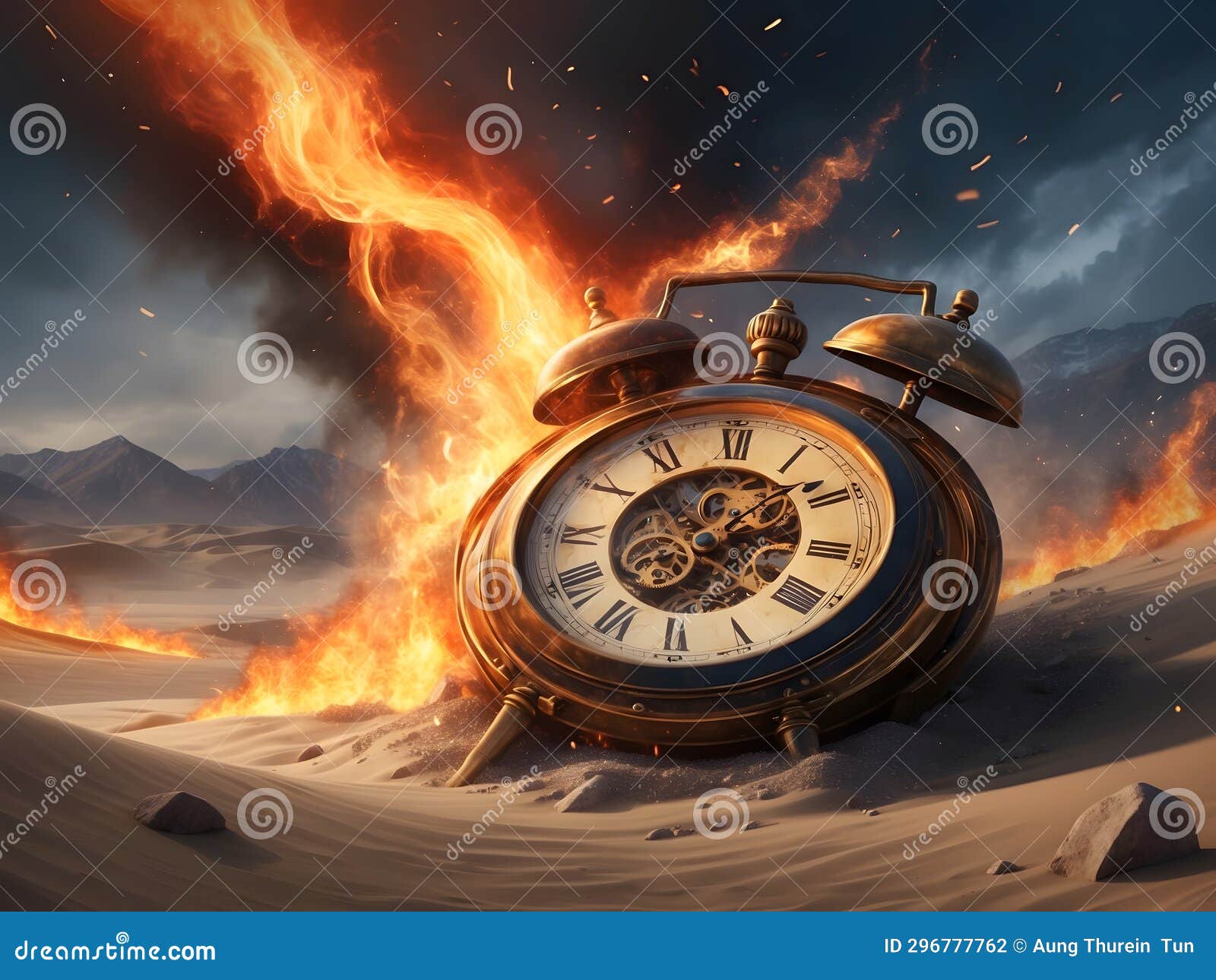 A concept of time burning stock illustration. Illustration of color ...