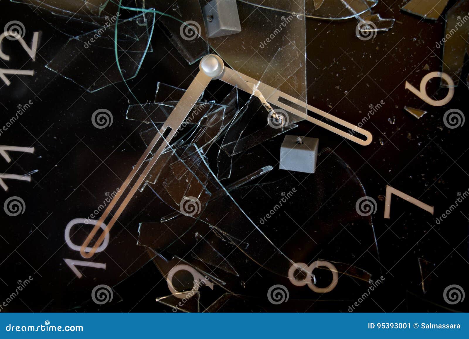 Concept of Time with a Clock with Broken Clock-face Stock Image - Image ...