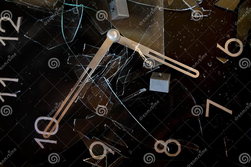 Concept of Time with a Clock with Broken Clock-face Stock Image - Image ...