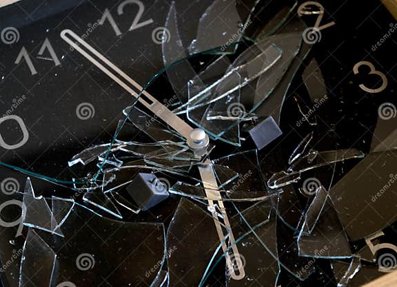 Concept of Time with a Clock with Broken Clock-face Stock Image - Image ...