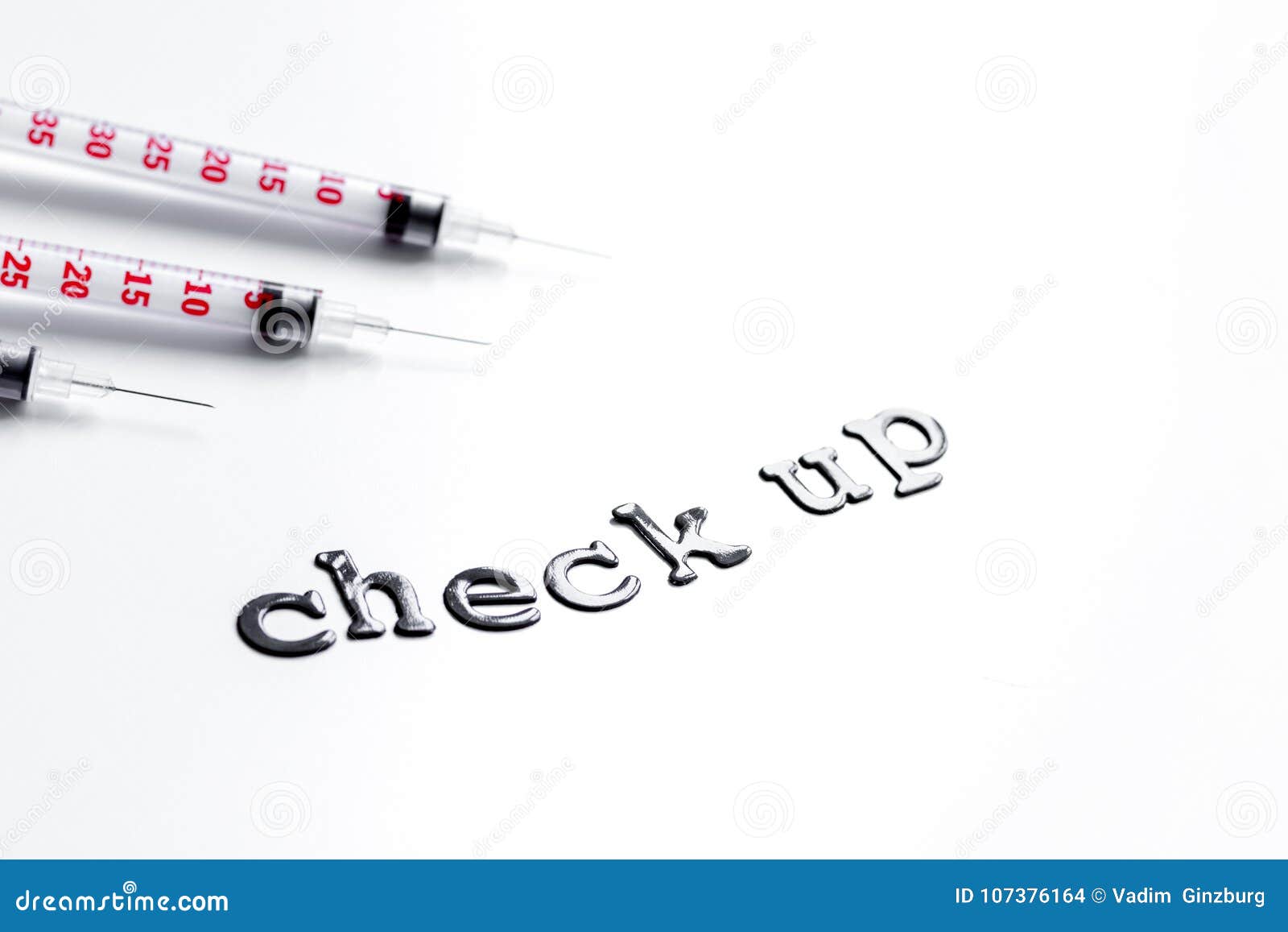 Concept Time Health Check Up on White Background Stock Photo - Image of ...