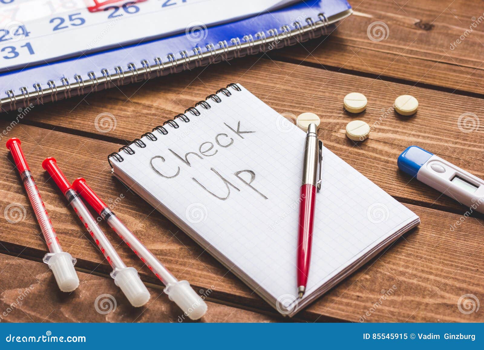 Concept Time Health Check Up on White Background Stock Image - Image of ...