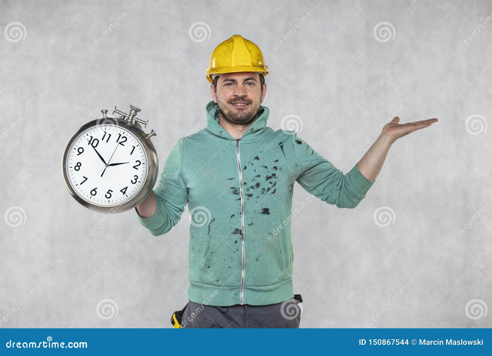 Concept of Time in Matters of Construction, Builder and Clock Stock ...