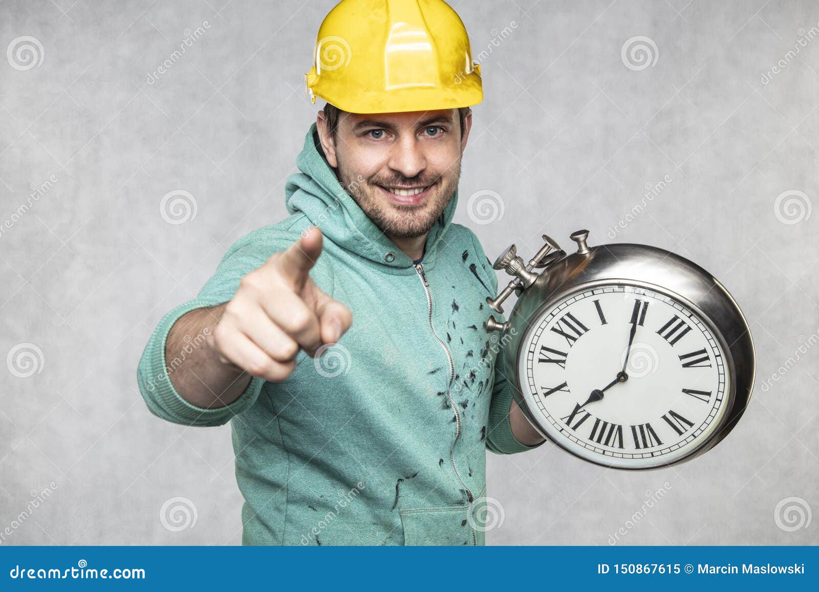 Concept of Time in Matters of Construction, Builder and Clock Stock ...