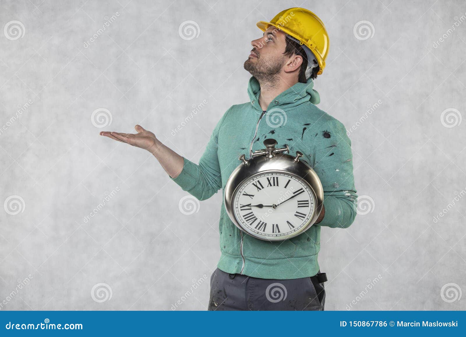Concept of Time in Matters of Construction, Builder and Clock Stock ...
