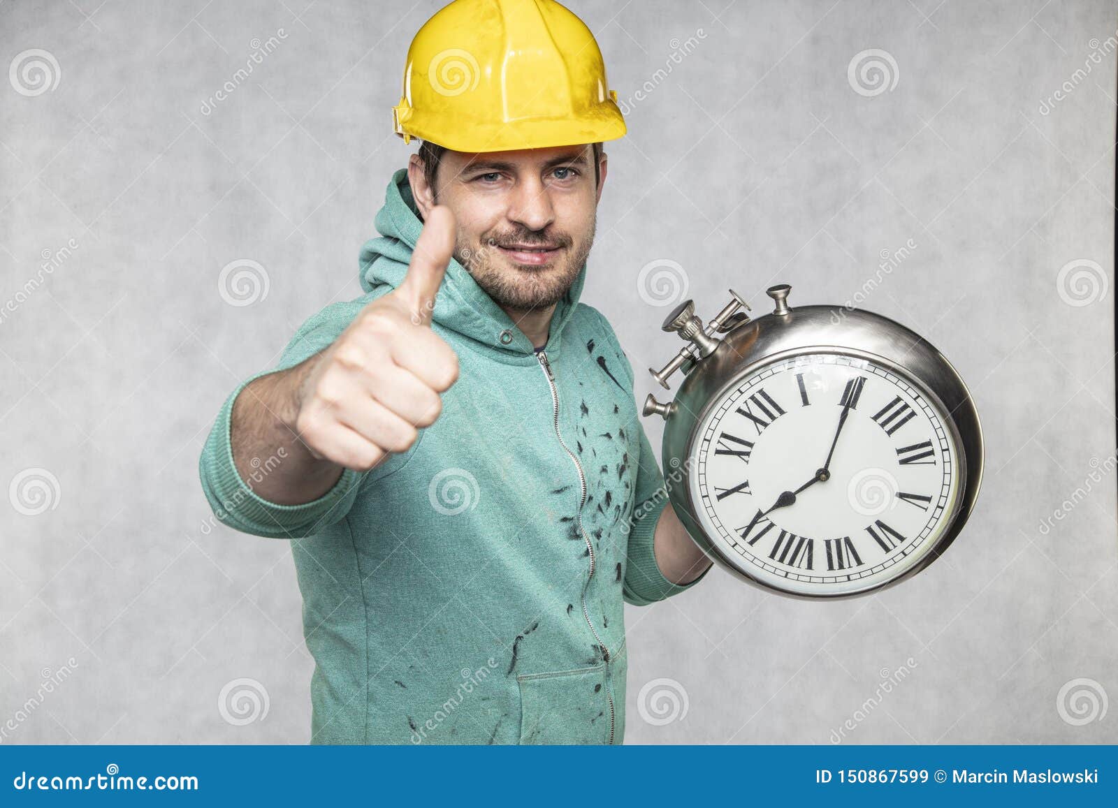 Concept of Time in Matters of Construction, Builder and Clock Stock ...