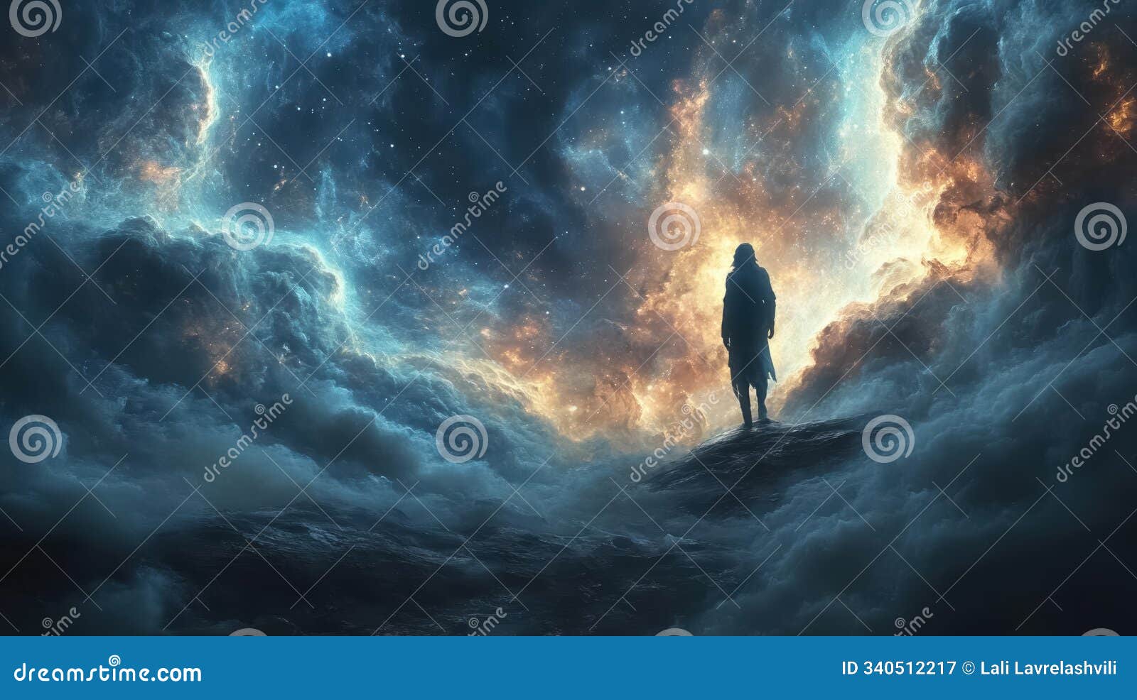Concept of Time and Space, Surreal Fantasy Artwork Stock Illustration ...