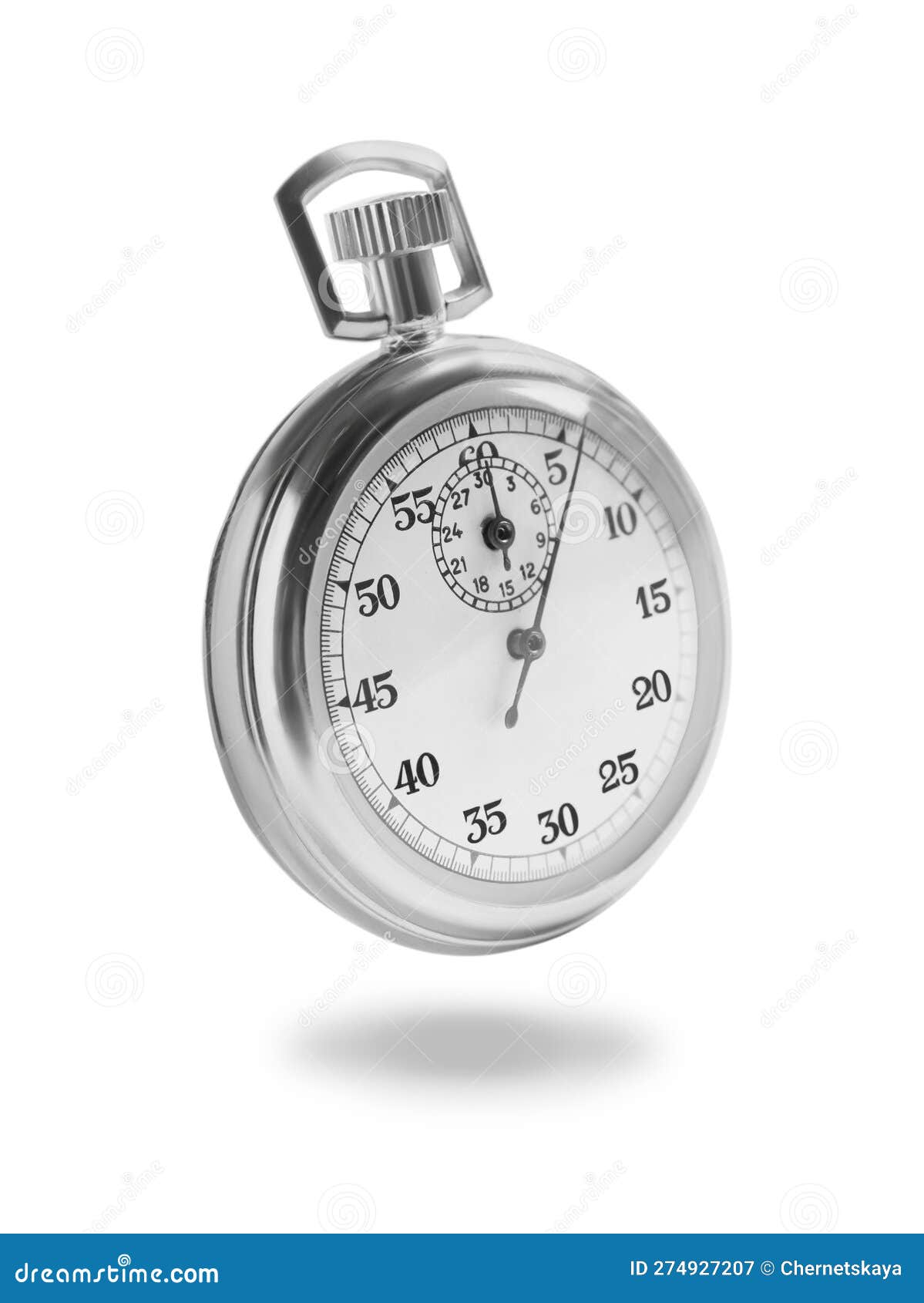 Concept of Time. Vintage Timer in Air on White Background Stock Image ...