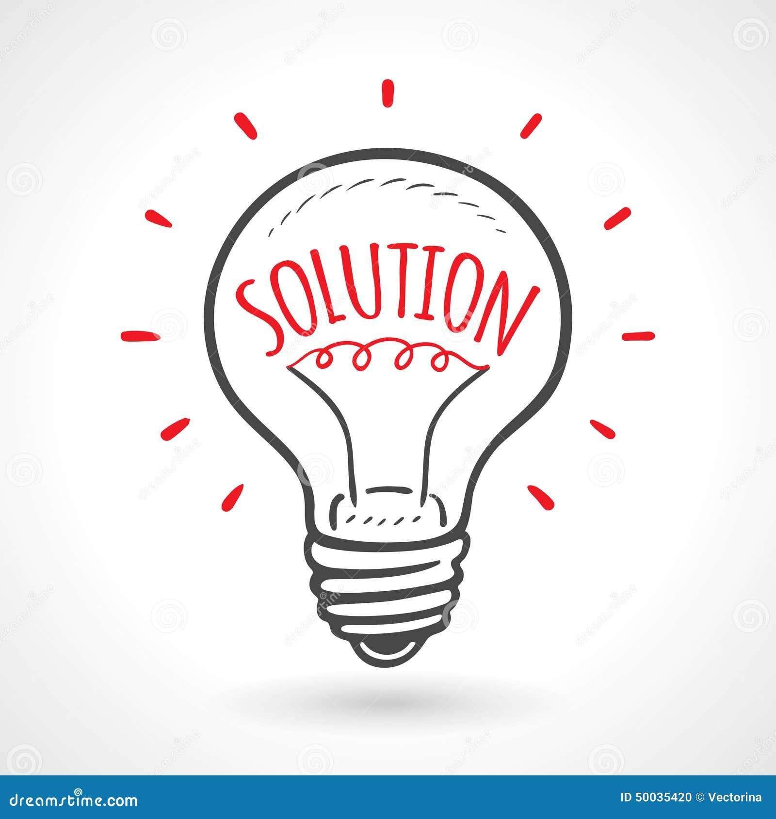 Concept Tiré Par La Main D'idée D'ampoule De Solution Illustration de ...