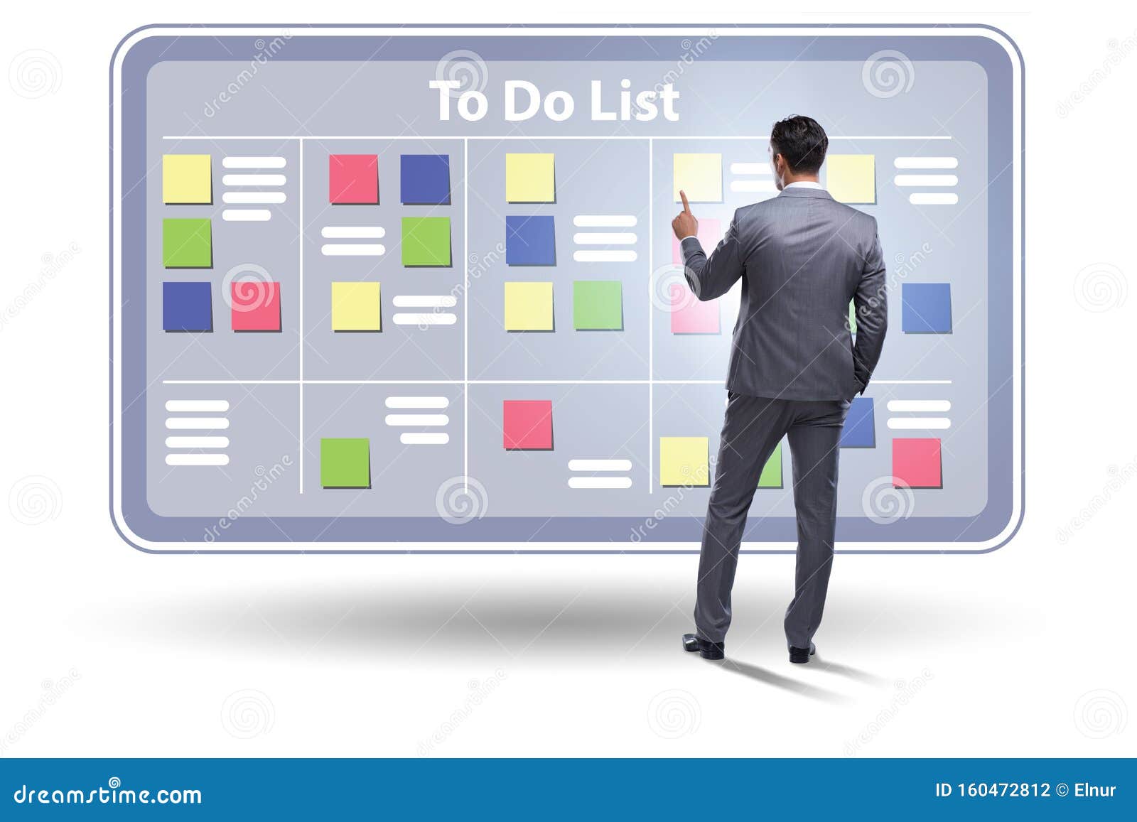 Concept of To Do List with Businessman Stock Photo - Image of paper ...