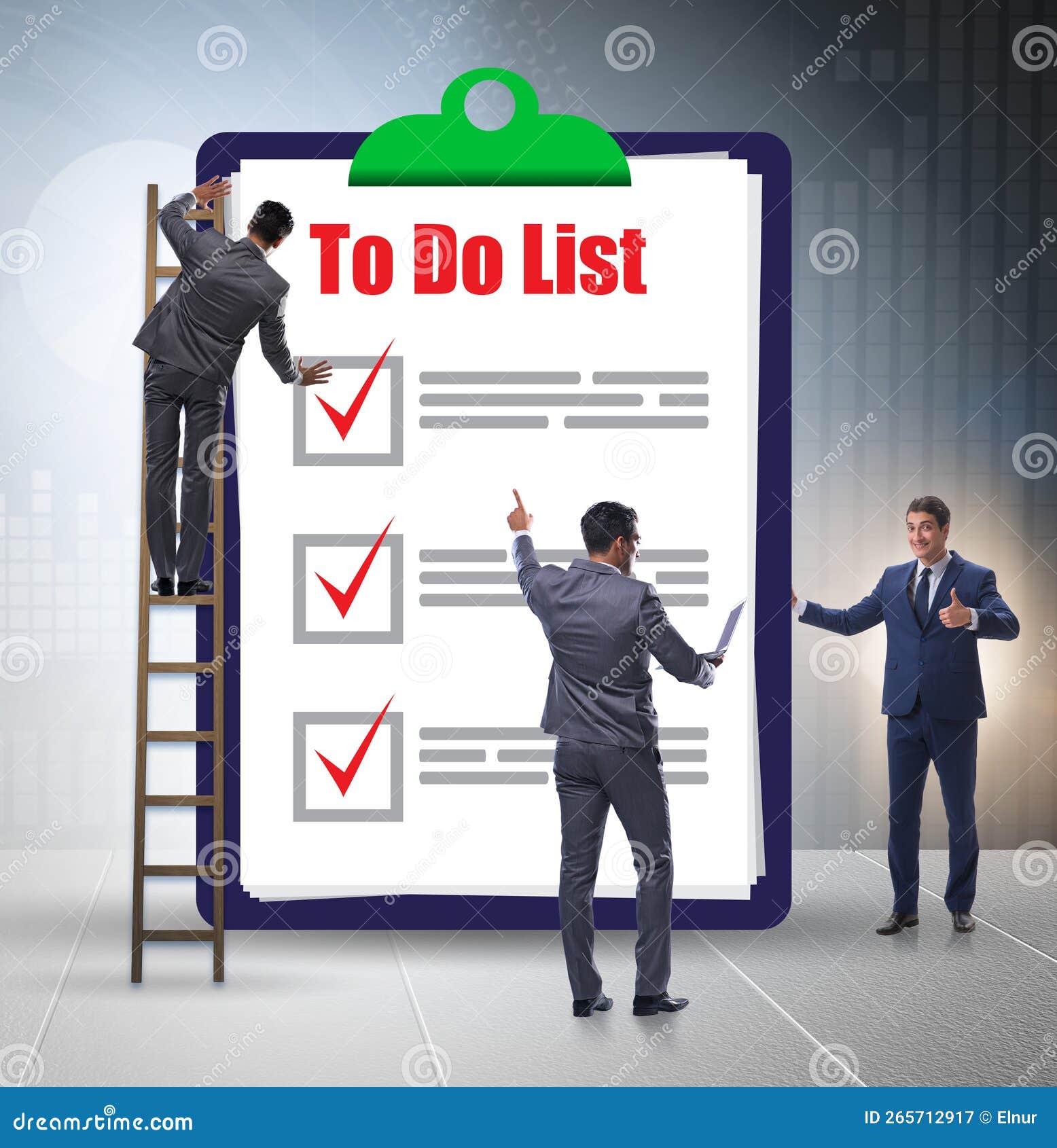 Concept of To Do List with Businessman Stock Illustration ...