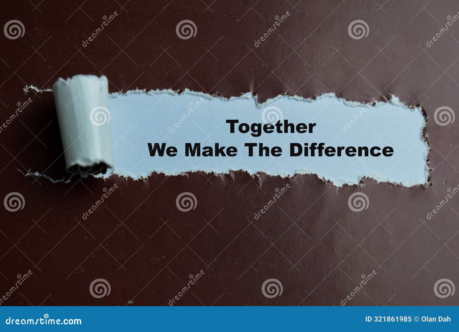Concept of Together we Make the Difference Text Written in Torn Paper ...