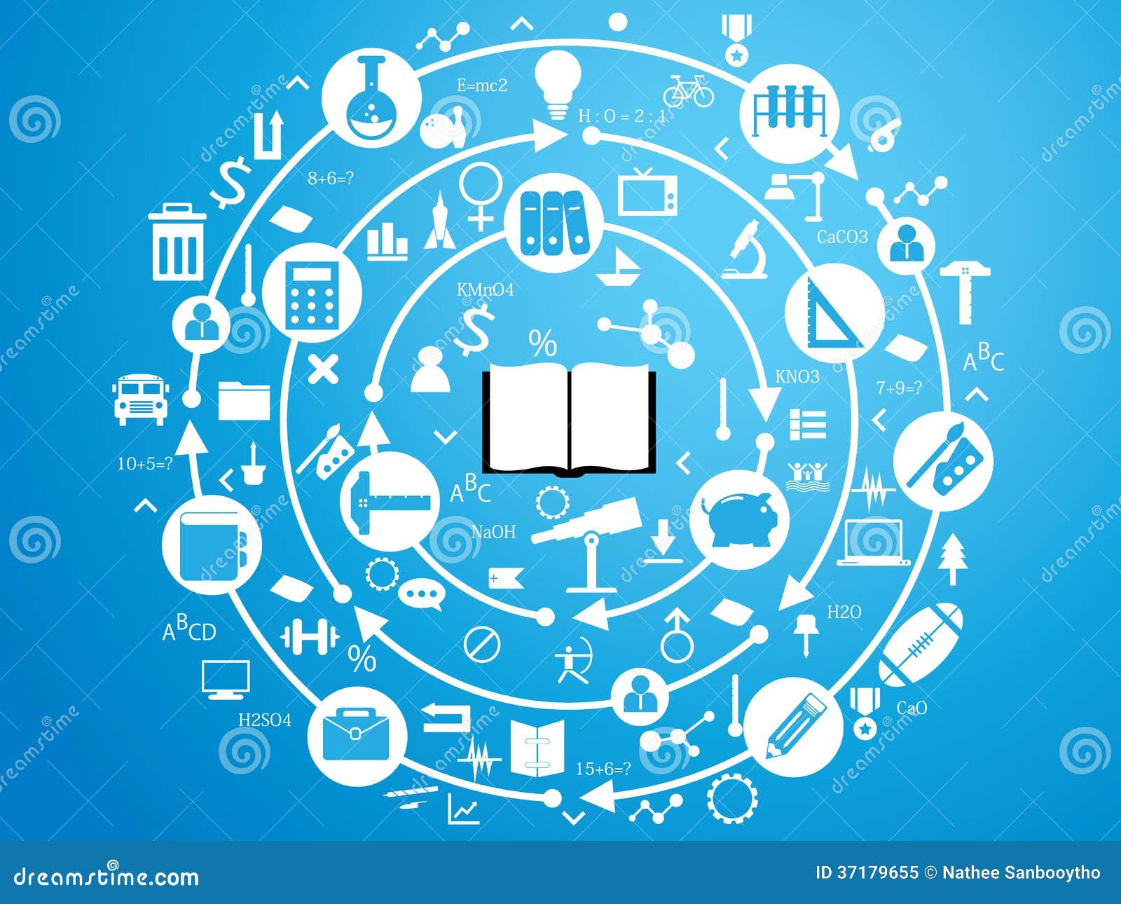 Concept on the Topic of Education Stock Vector - Illustration of page ...