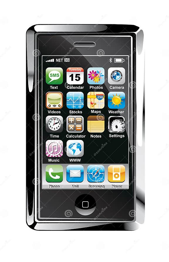 Concept Touch Screen Phone Design Editorial Photo - Illustration of ...