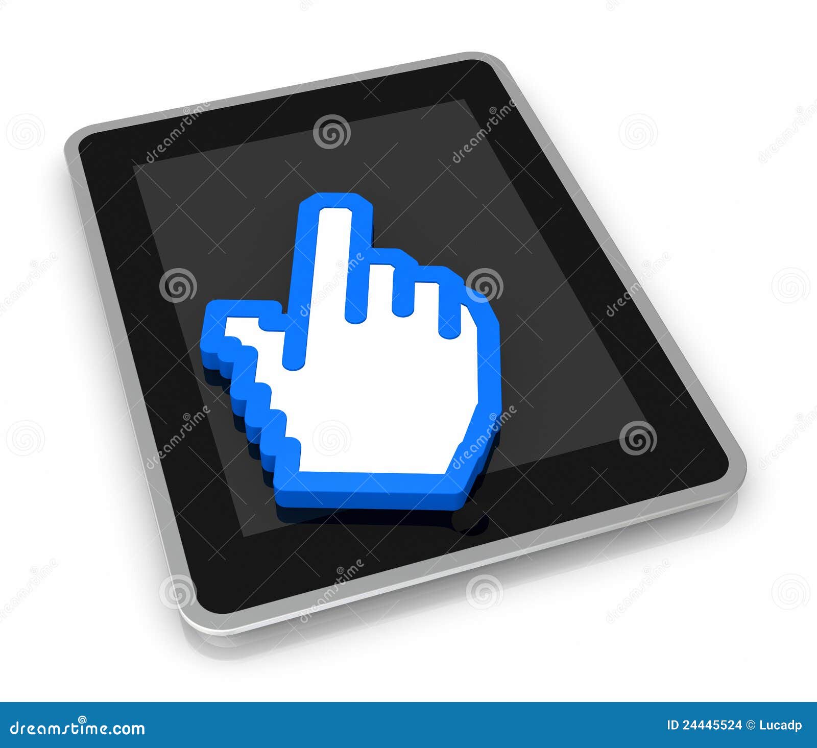 Concept of Touch Technology Stock Illustration - Illustration of blue ...