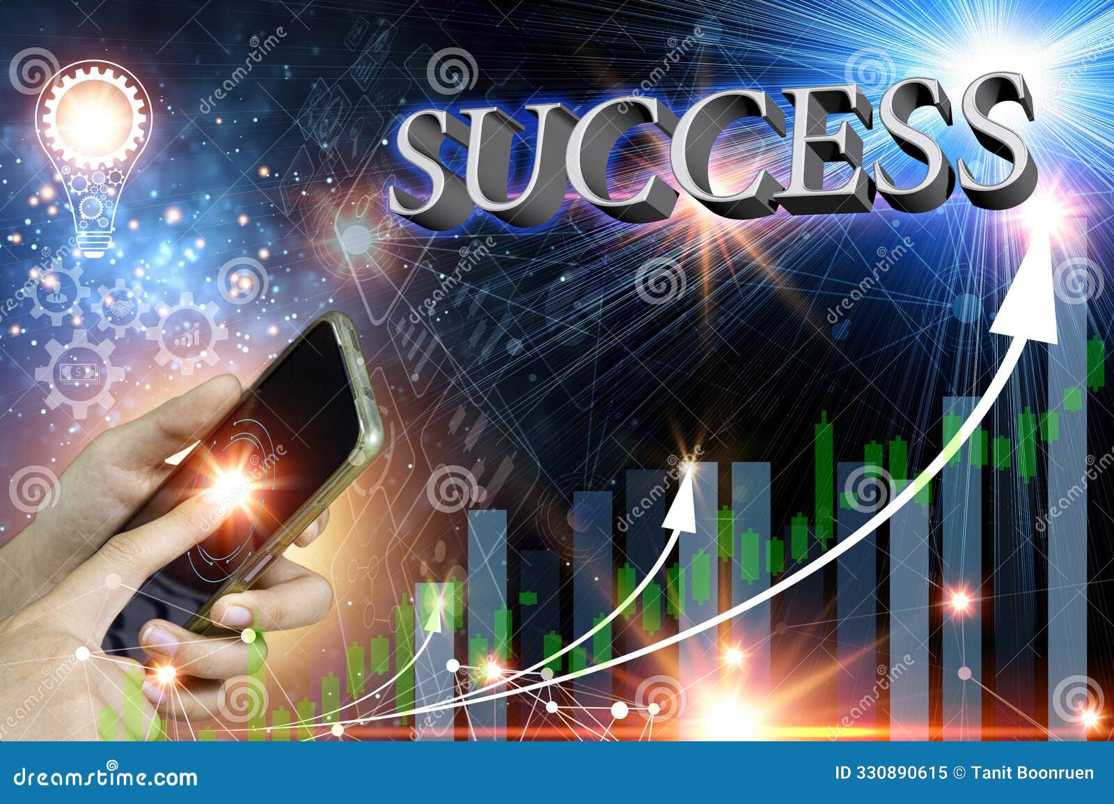 Concept Towards Goals and Achievements, Progress and Development Stock ...