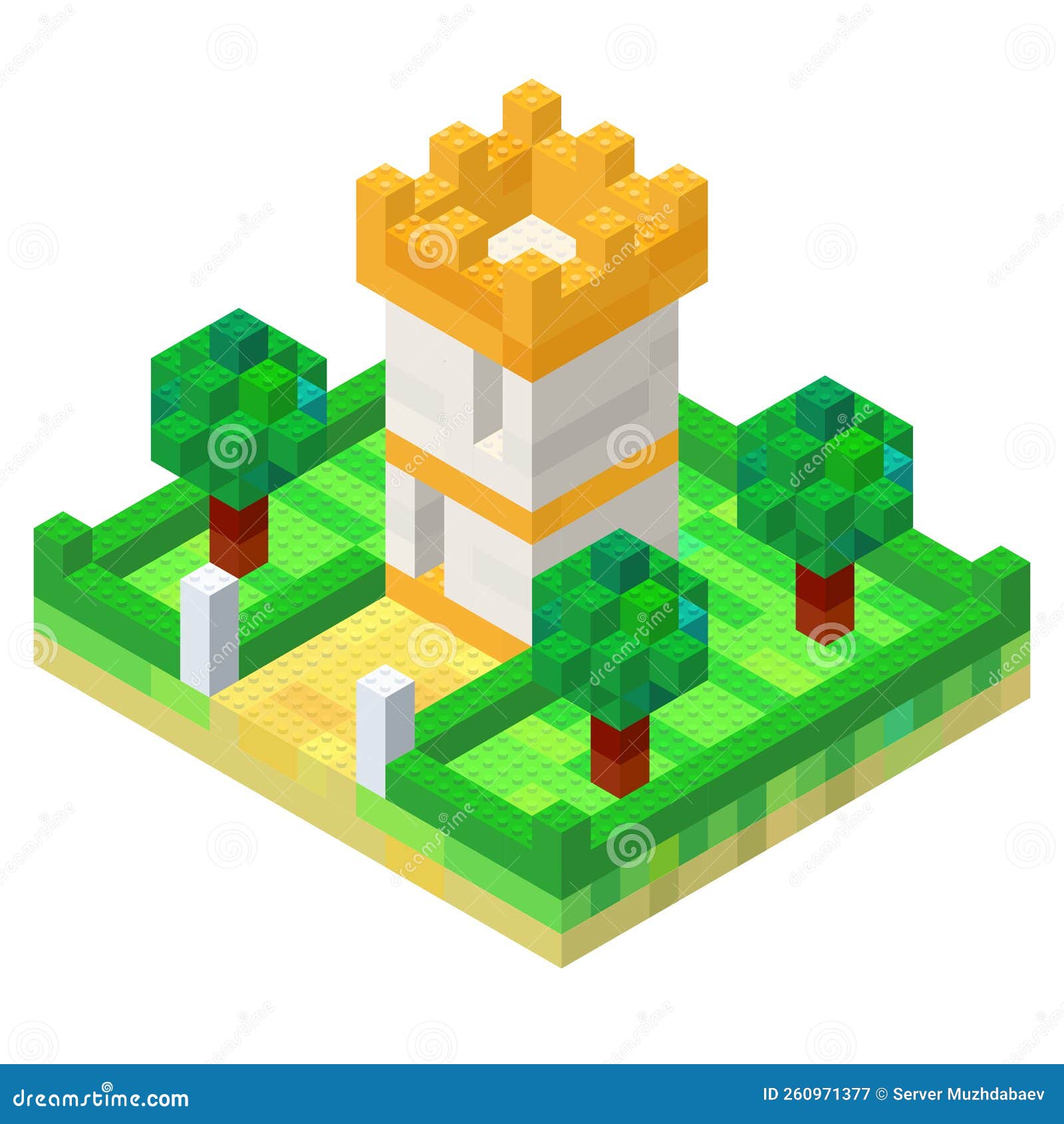 The Concept of a Tower with a Courtyard of Multi-colored Cubes in ...