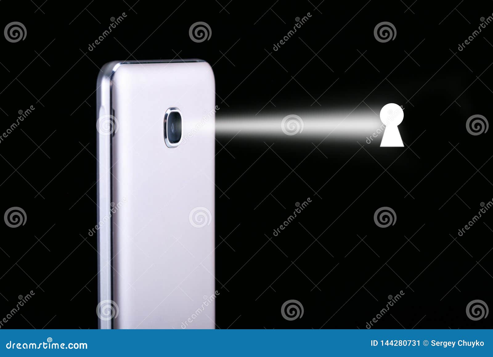 Concept of Tracking on Smartphone. Invasion of Privacy Stock Image ...