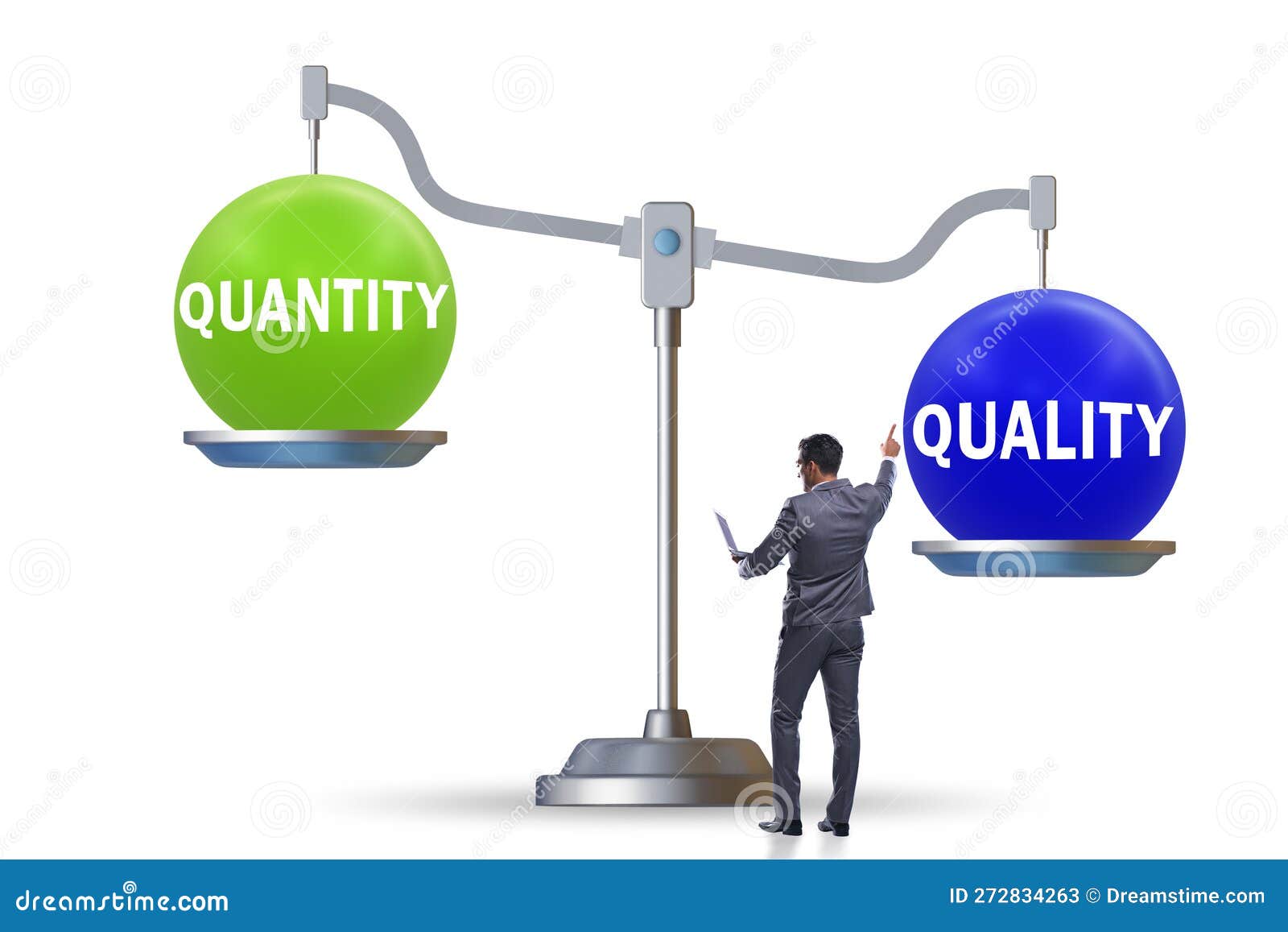 Concept of Trade-off between Quality and Quantity Stock Image - Image ...