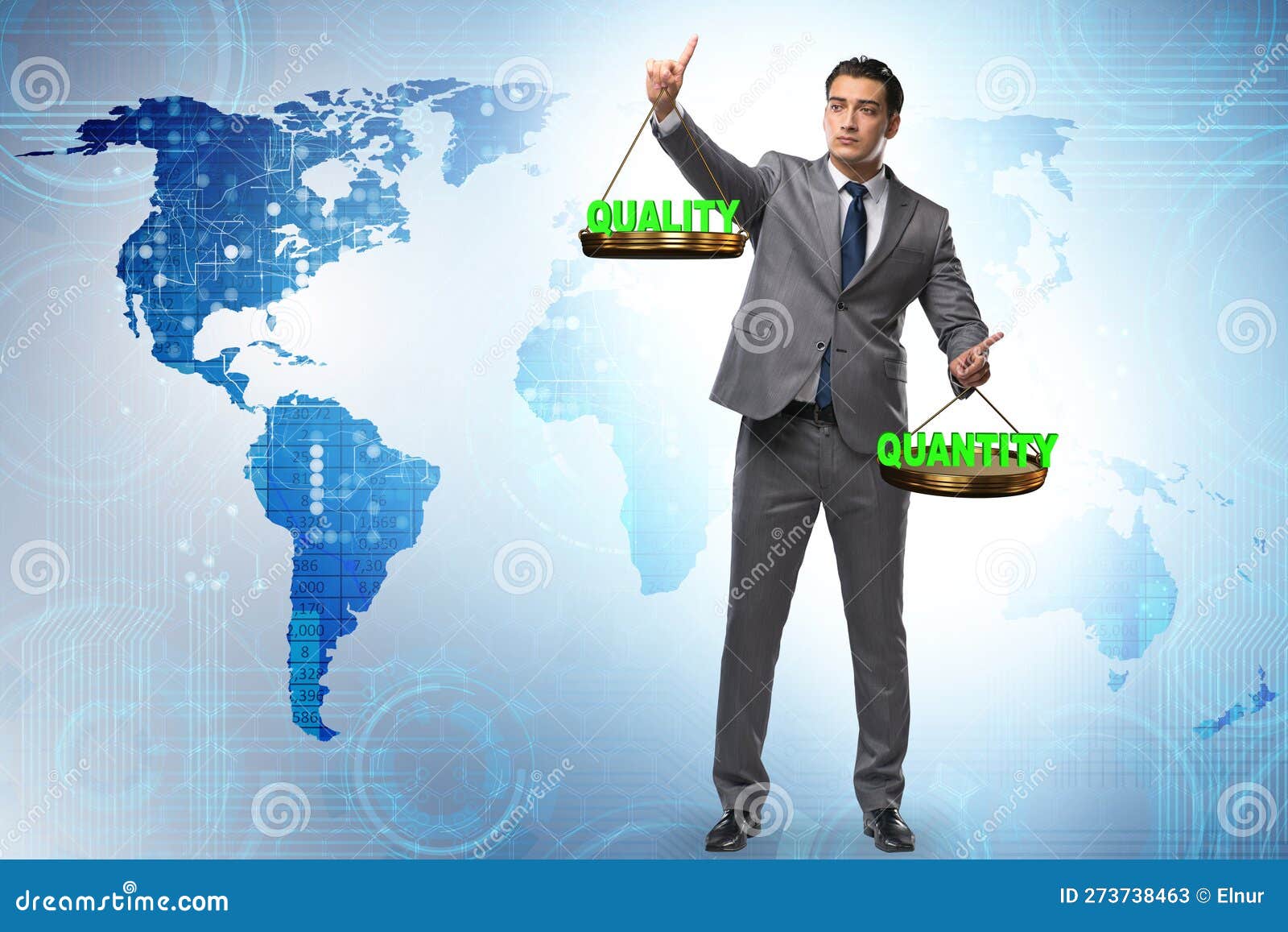 Concept of Trade-off between Quality and Quantity Stock Image - Image ...