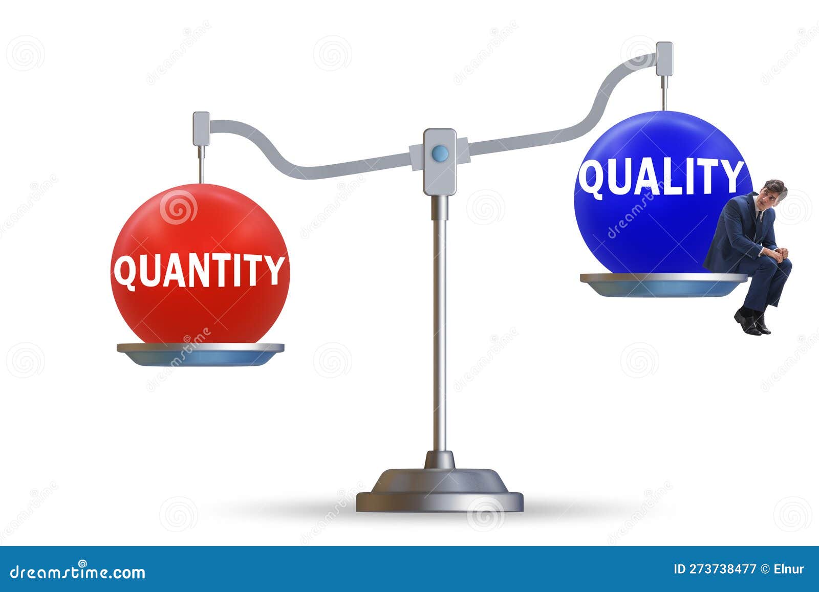 Concept of Trade-off between Quality and Quantity Stock Image - Image ...
