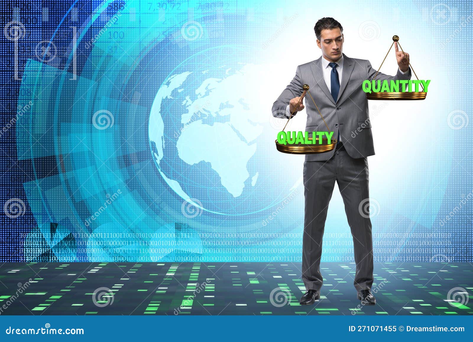 Concept of Trade-off between Quality and Quantity Stock Image - Image ...