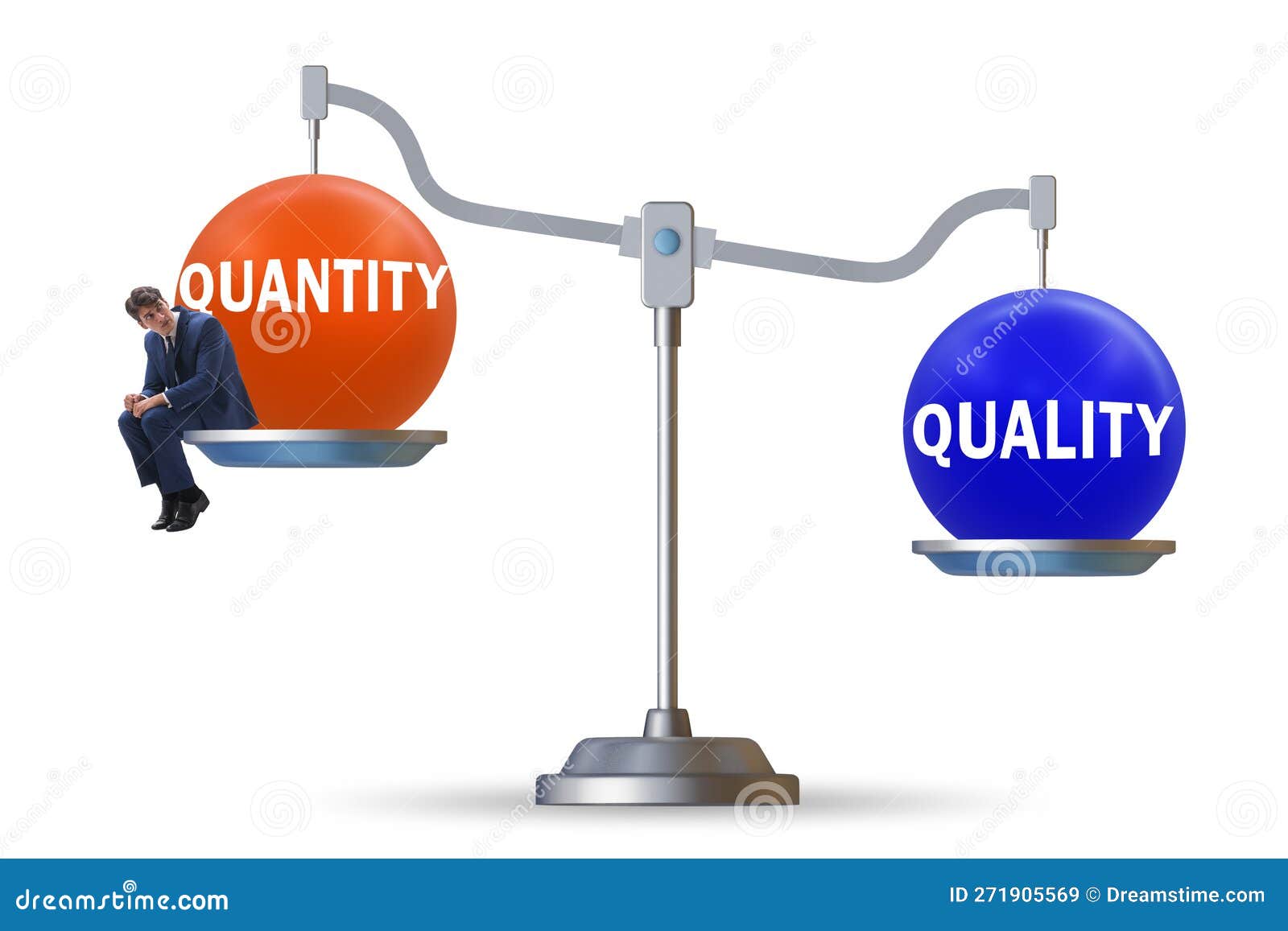 Concept of Trade-off between Quality and Quantity Stock Image - Image ...