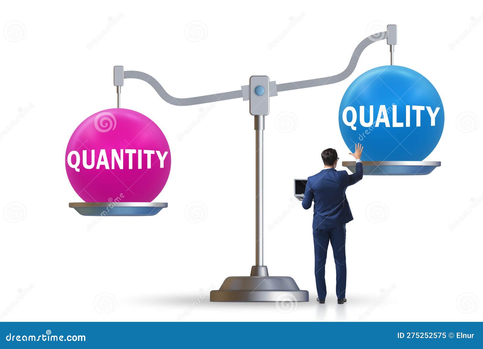 Concept of Trade-off between Quality and Quantity Stock Image - Image ...