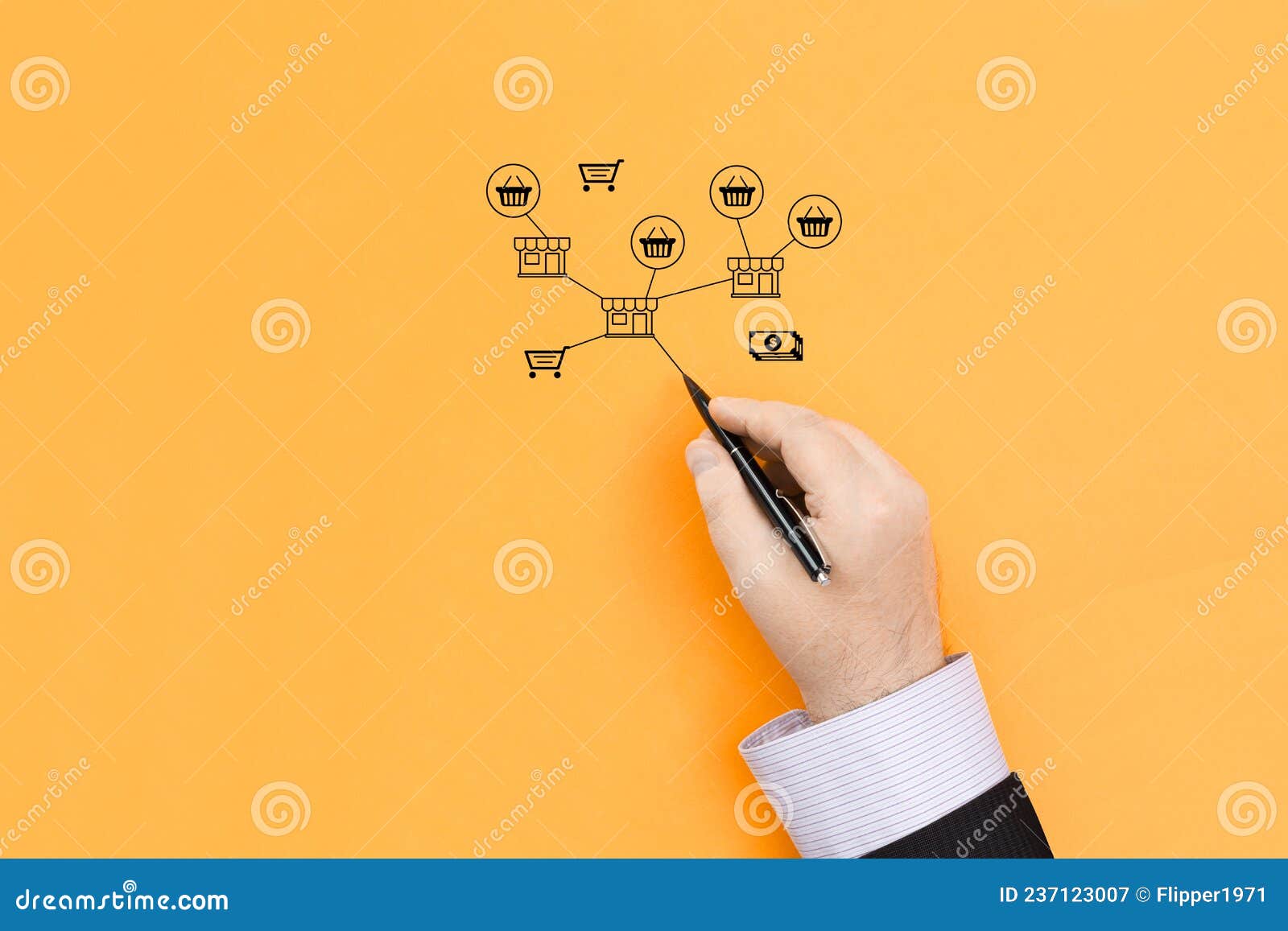 The Concept of a Trading Network Stock Image - Image of money ...